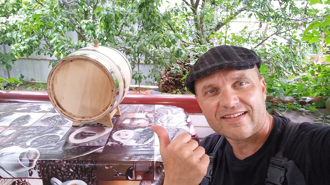 A whiskey barrel from an apple tree log | DIY | How to make a wooden ...