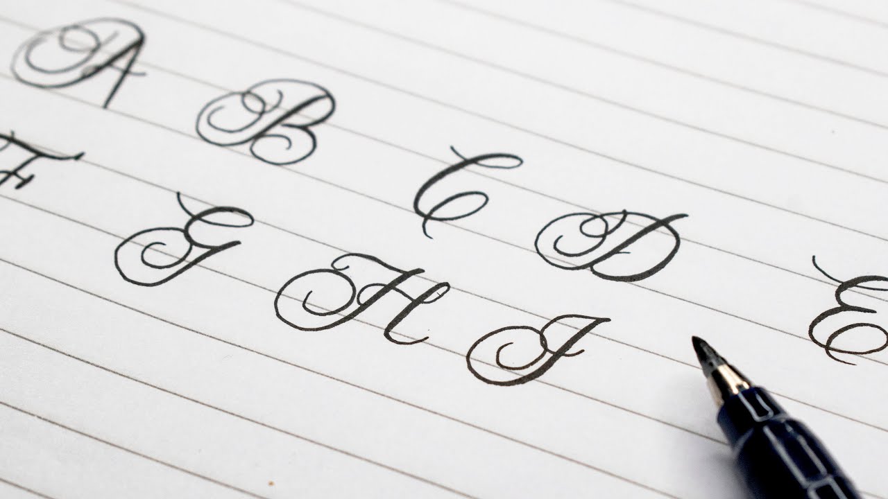 Fancy Cursive Alphabets A to Z . Morden Calligraphy Capital A to Z ...