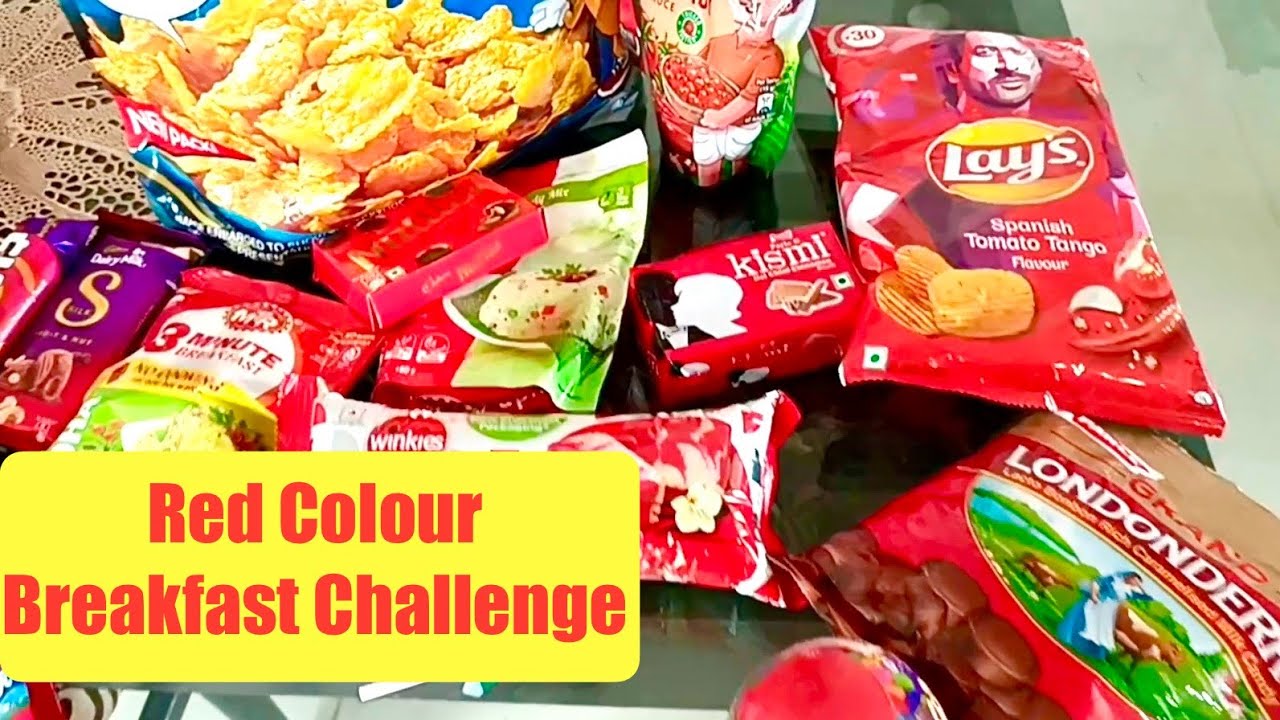 Epic Red Food Breakfast Challenge: Can We Survive a Day on Just Red ...