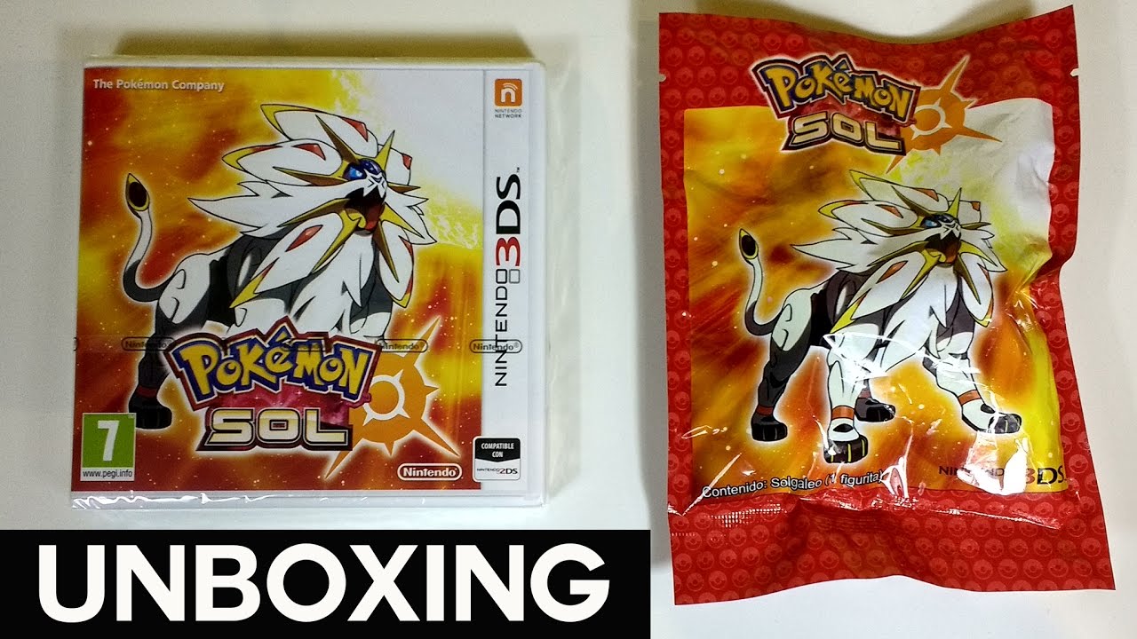 UNBOXING: POKEMON SOL + Figura Solgaleo - (ESPAÑOL) - Nintendo 3DS ...