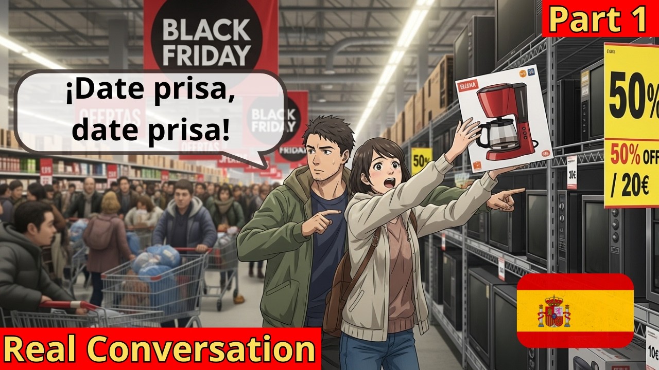 Black Friday Shopping #1 | 10 Short Spanish Conversations | Spanish for ...