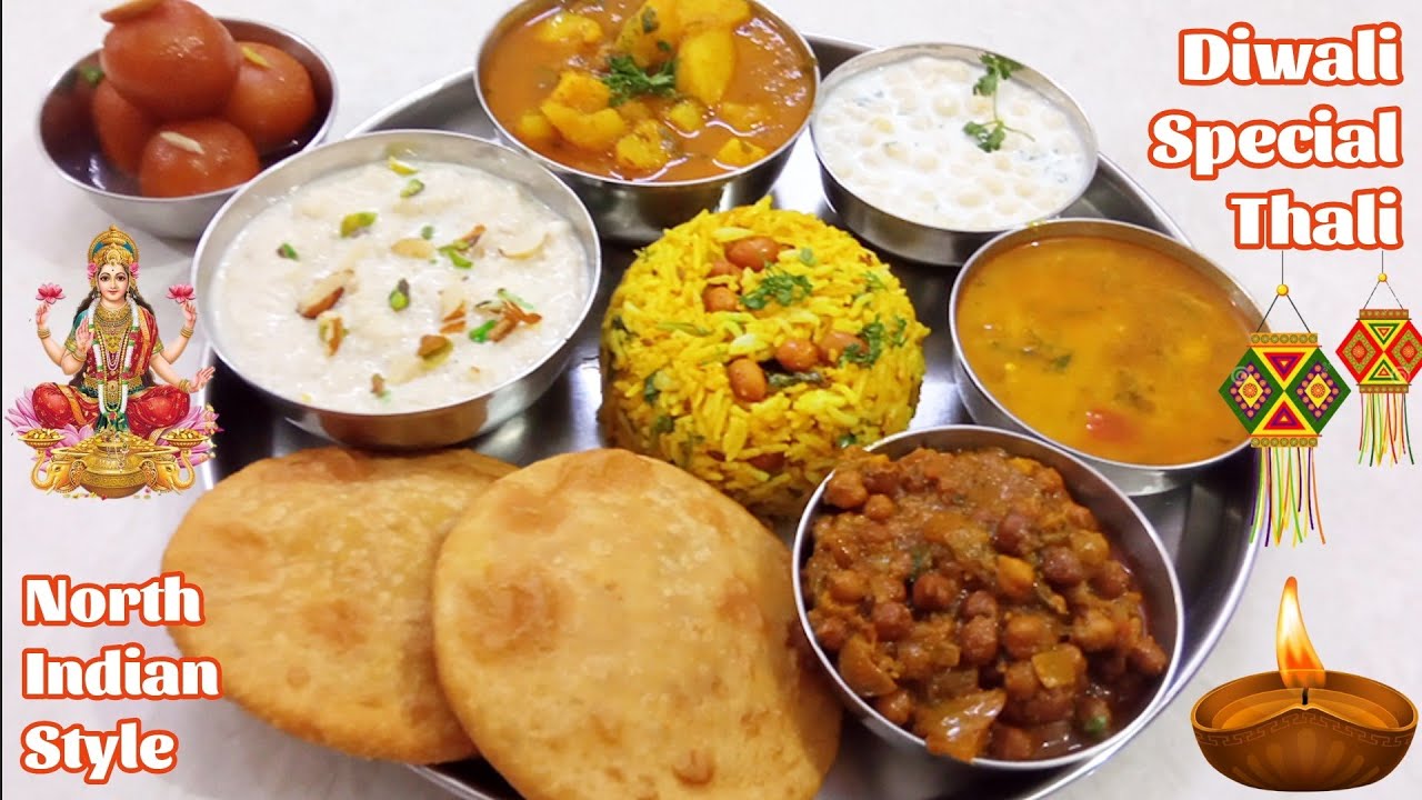 Diwali Special Thali|North Indian Style Veg Thali|Deepavali Special Veg ...