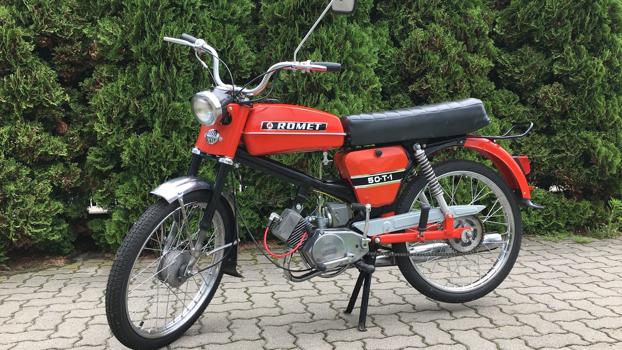 Romet 50-T-1 2370, 1975r. po renowacji. Prezentacja oraz praca silnika ...