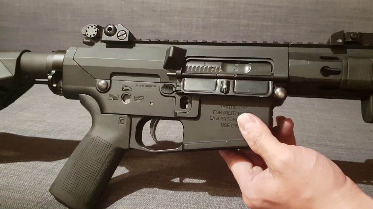Realistic bolt blowback mod (recoil EBB SR25) - YouTube
