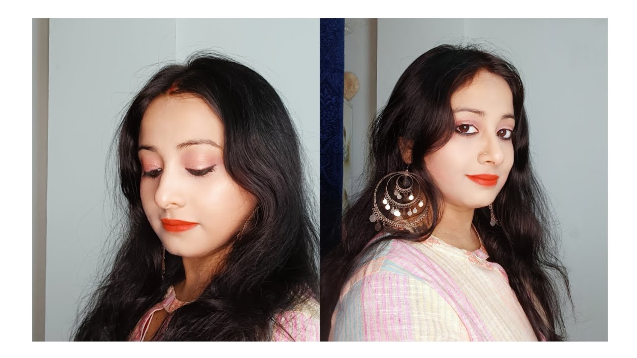 Party makeup with ethnic wear// Indian makeup look// Makeup with ...