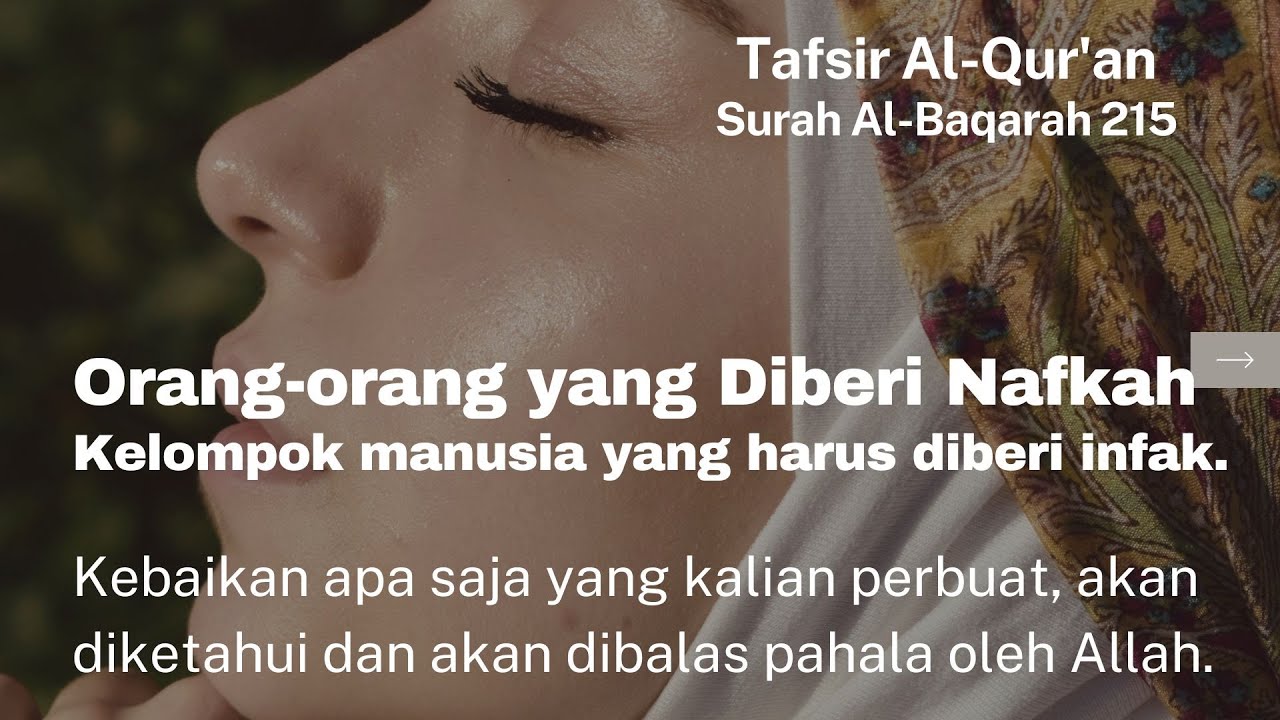 Orang-orang yang Diberi Nafkah. Beberapa Kelompok Manusia yang Harus ...