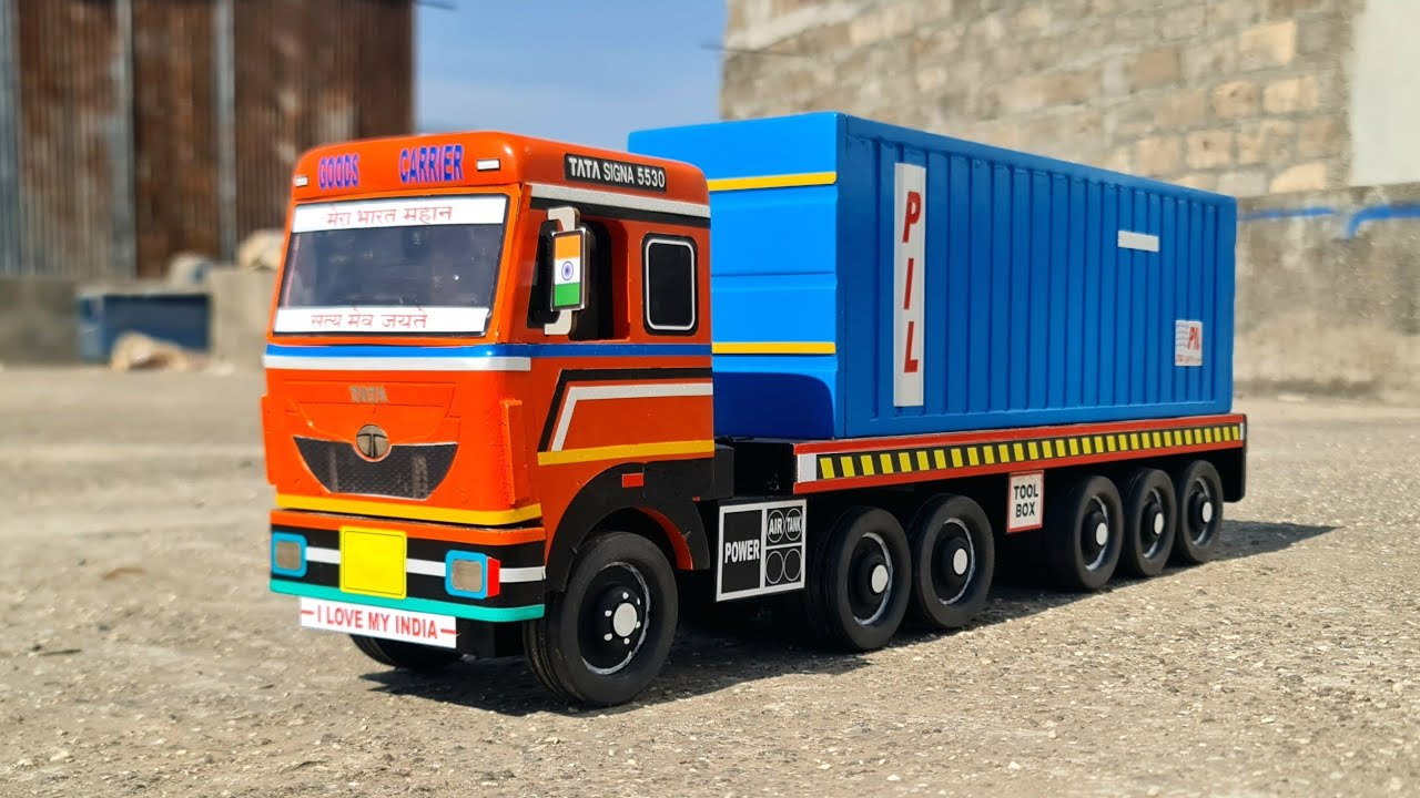 Tata Trailer Truck Loading Container | Tata Big Truck Driving | Tata ...