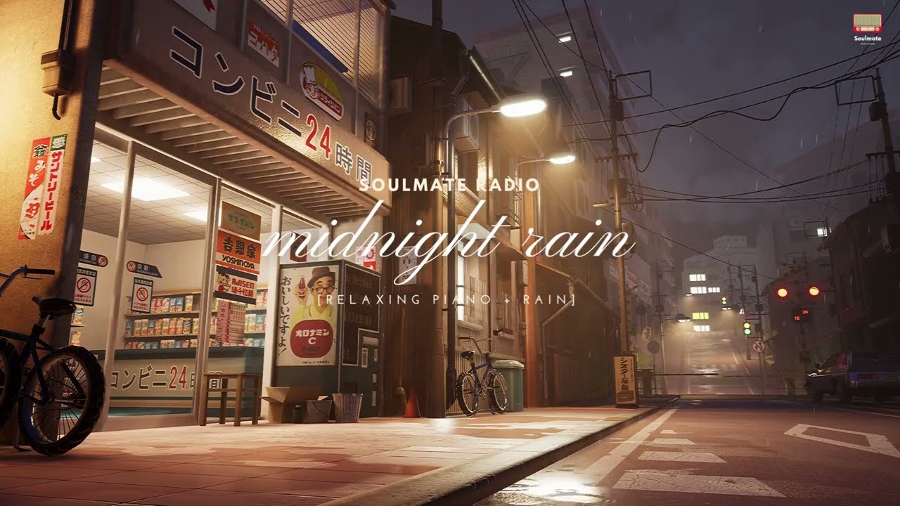 [midnight rain] 1h nhạc piano nhẹ nhàng kèm tiếng mưa giúp ngủ ngon ...