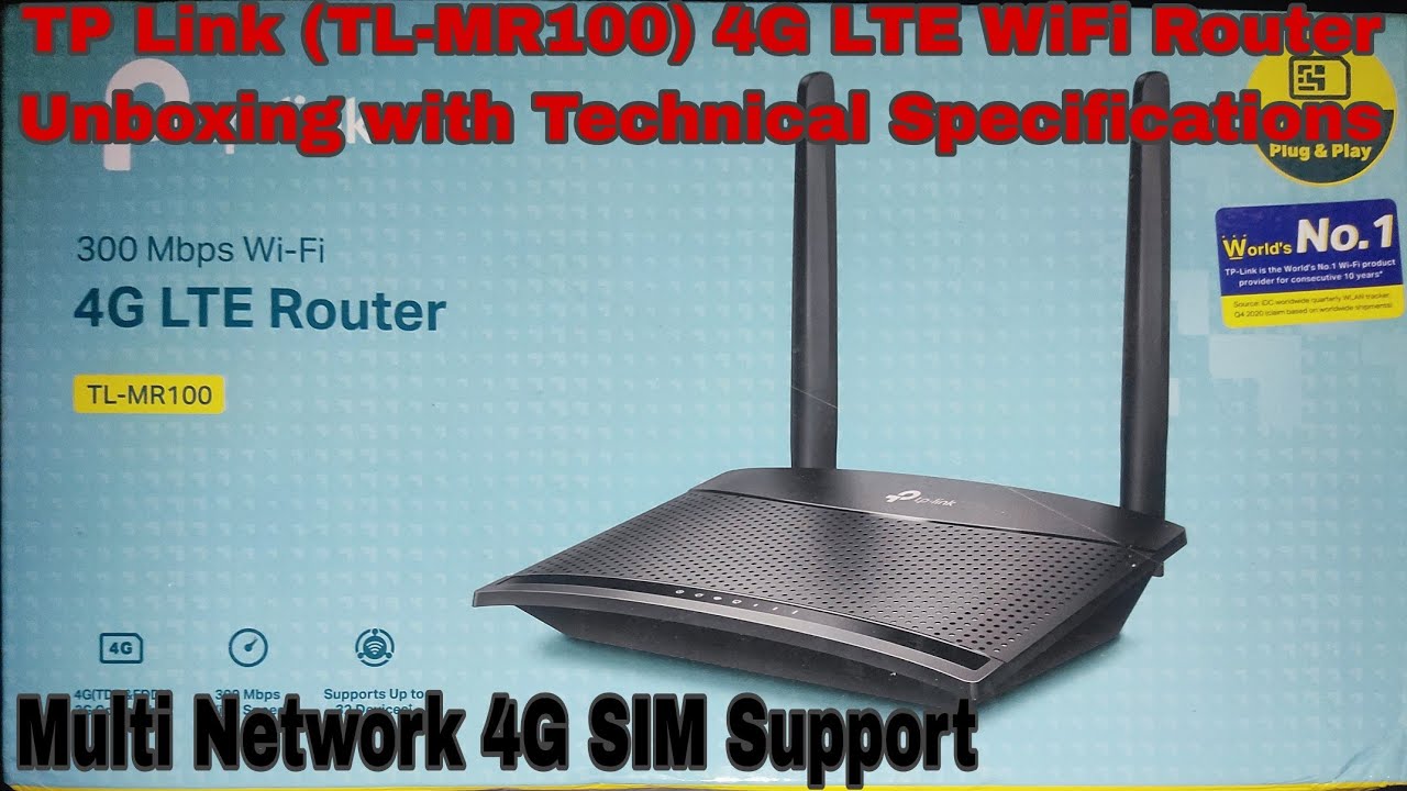 TP-LINK MR 100 4G LTE SIM Router Unboxing & Review || Best for live ...