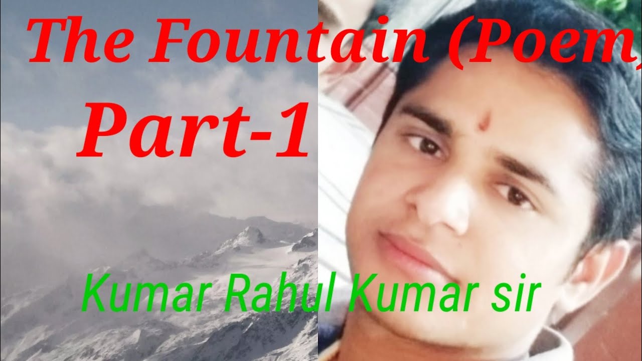 The fountain poem for class 10th - YouTube