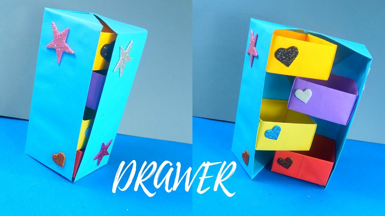 DIY Paper Chest Drawer - How to Make Mini Paper Cabinet Drawer - Easy ...
