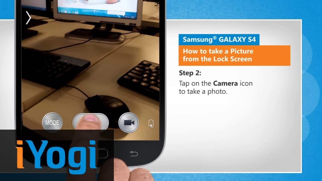 How to click a Picture from the Lock Screen on Samsung® GALAXY S4 - YouTube
