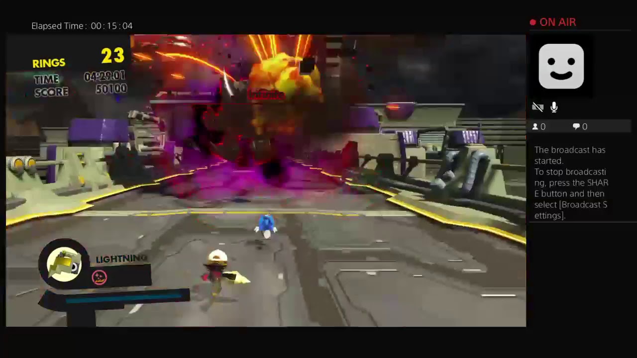 Giant laser Sonic forces - YouTube