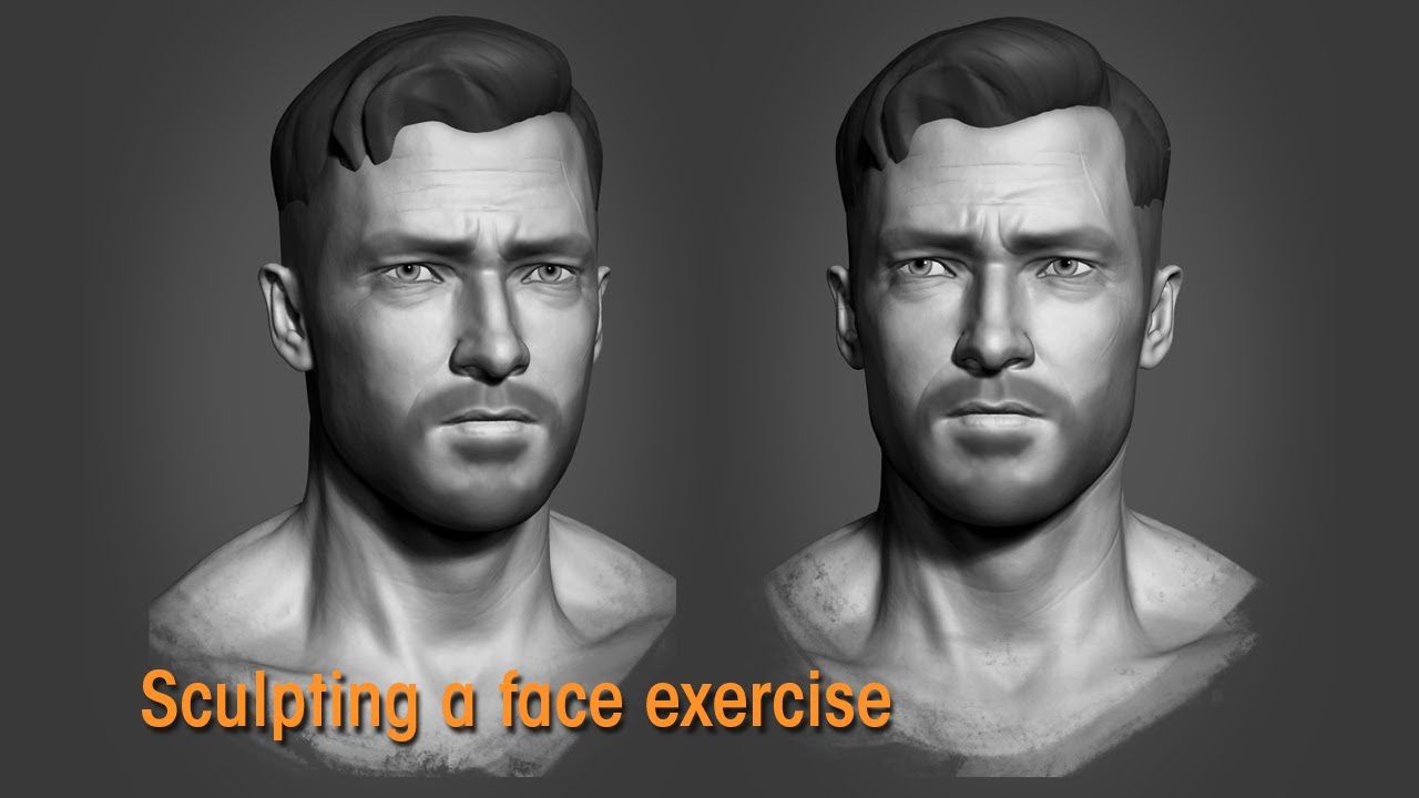 Exercise, sculpting a face in 2 hours - YouTube