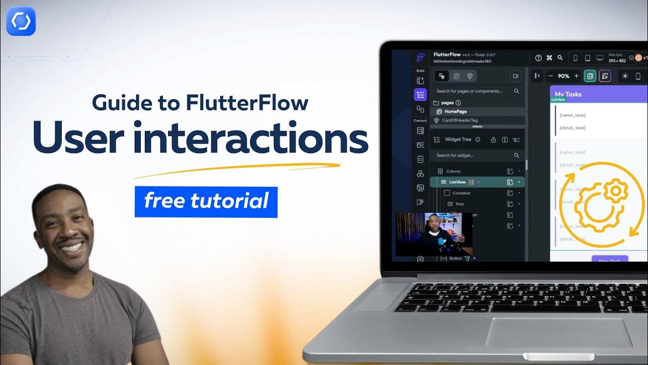 FlutterFlow tutorial: how to set up actions and user interactions in your app (important) - YouTube