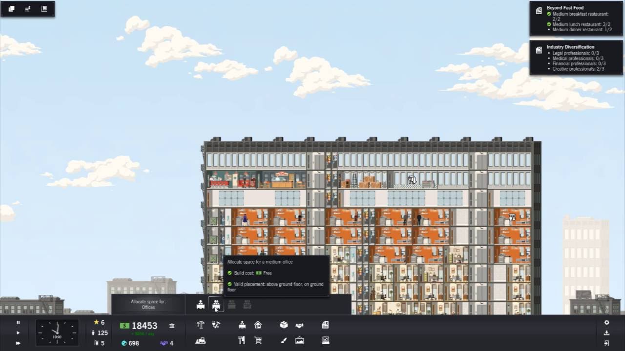 Project Highrise Gameplay - 05 Sky Lobby - YouTube