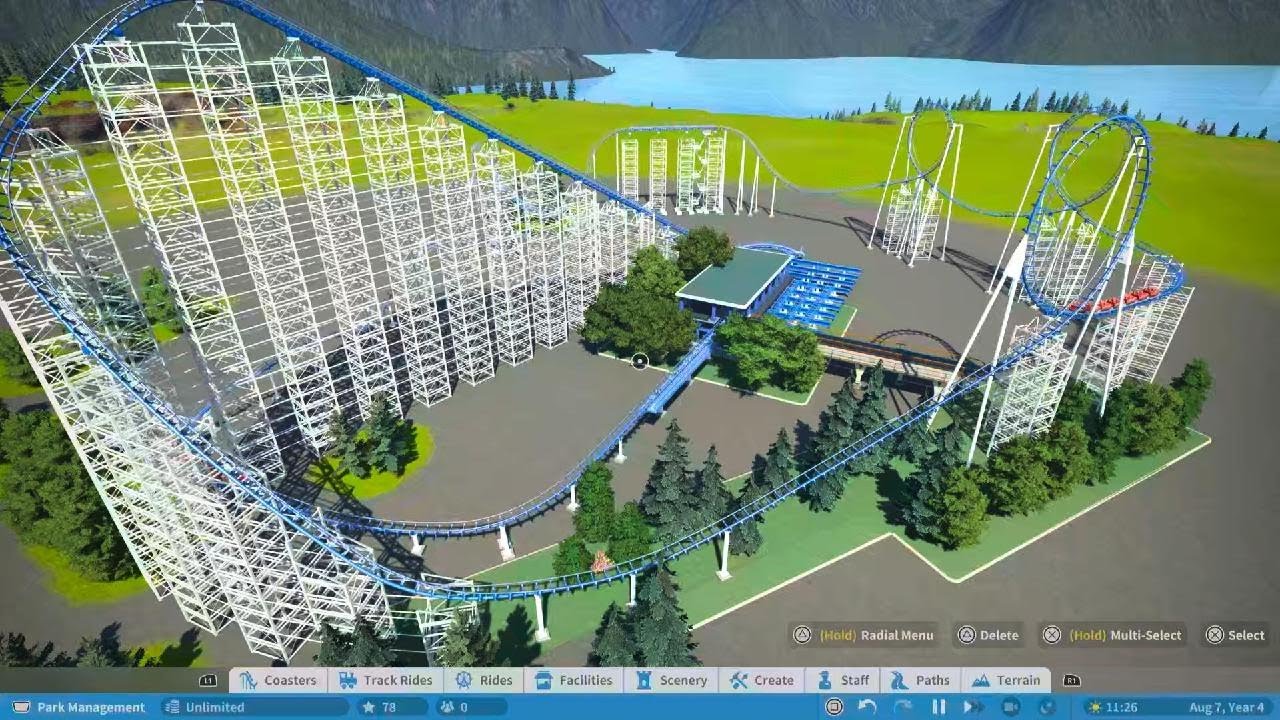 Shockwave Six Flags Great America Planet Coaster PS5 recreation - YouTube