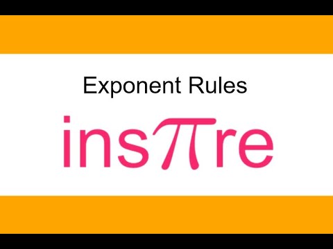 Basic Exponent Rules Tutorial - YouTube