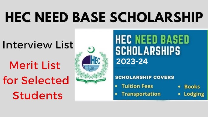 Hec Need Based Scholarship 2023 Form Printable Forms Free Online