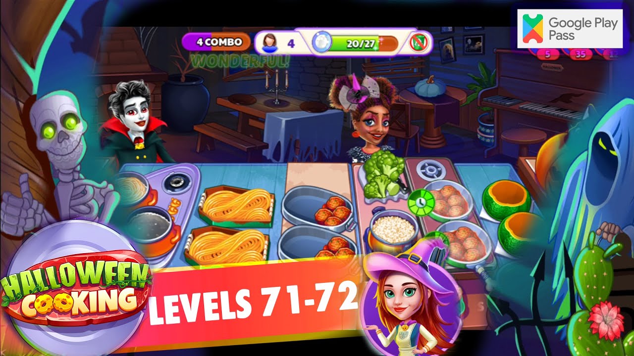 GOOGLE PLAY PASS HALLOWEEN COOKING GAME GAMEPLAY LEVELS 71-72 - YouTube