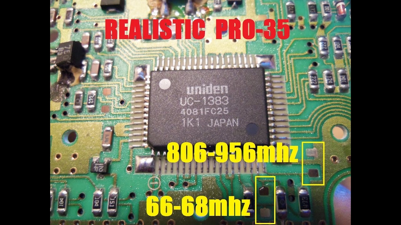 Realistic PRO-35 / 66-88mhz / 806-956mhz - YouTube