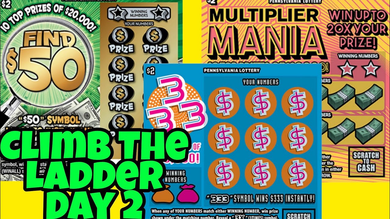Climb The Ladder Challenge Day 2 🔴 Pa Lottery Find $50, 333, Multiplier ...