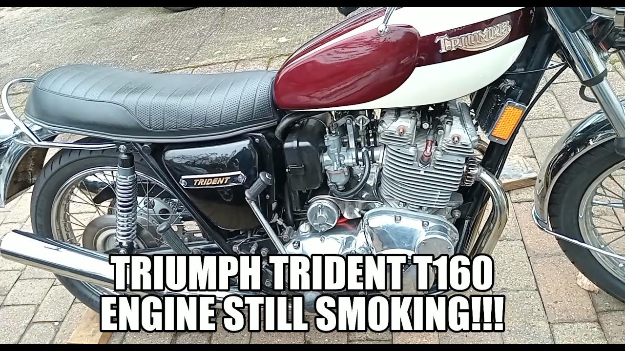 '75 Triumph Trident T160 - Engine Still Smoking!!! - YouTube