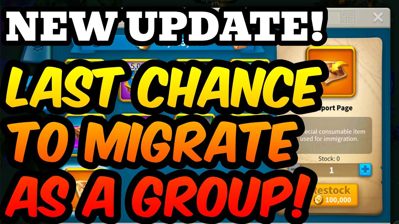 HUGE MIGRATION UPDATE! Rise Of Kingdoms New Update - RoK New Migration ...