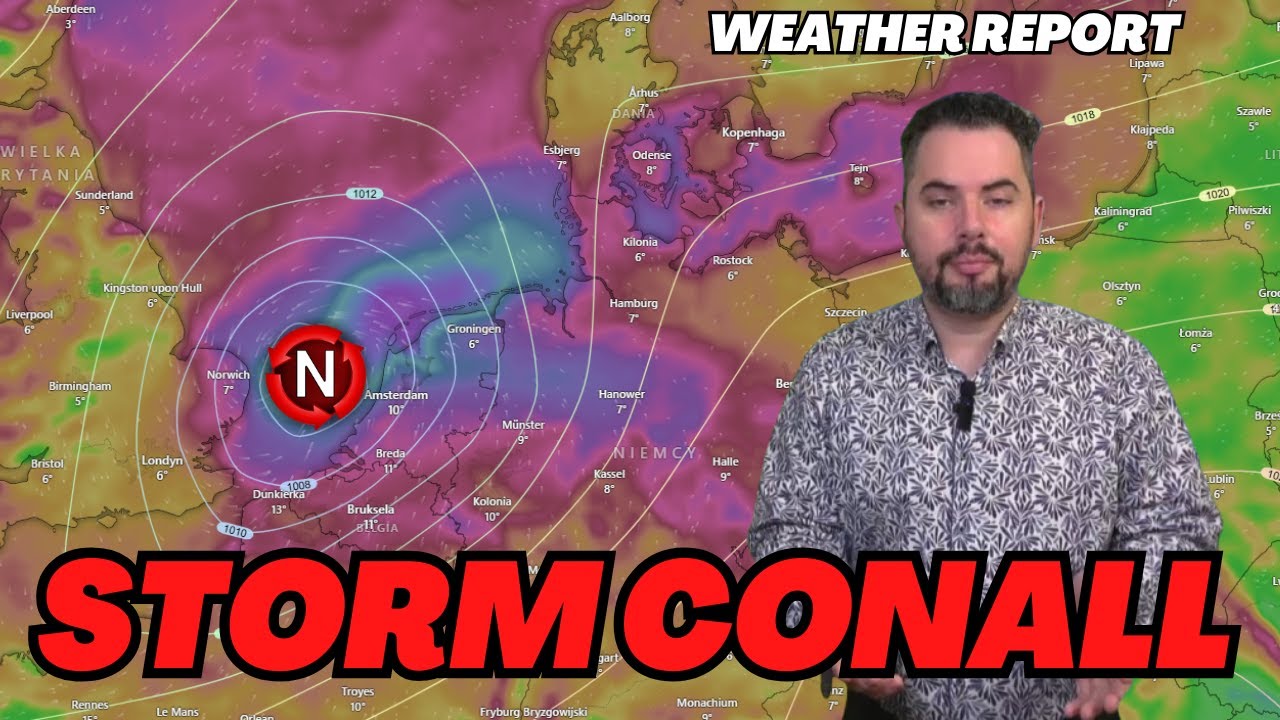Storm Conall. Moving towards Germany and Poland. Very strong winds up ...