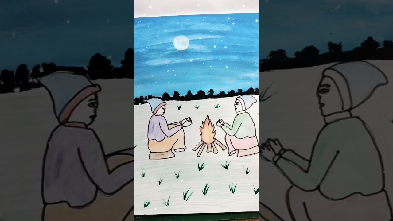 Sardi ka mousam #drawing #shortvideo #shortviral🥶🥶🥶 ️ ️ ️ ️ ️ - YouTube