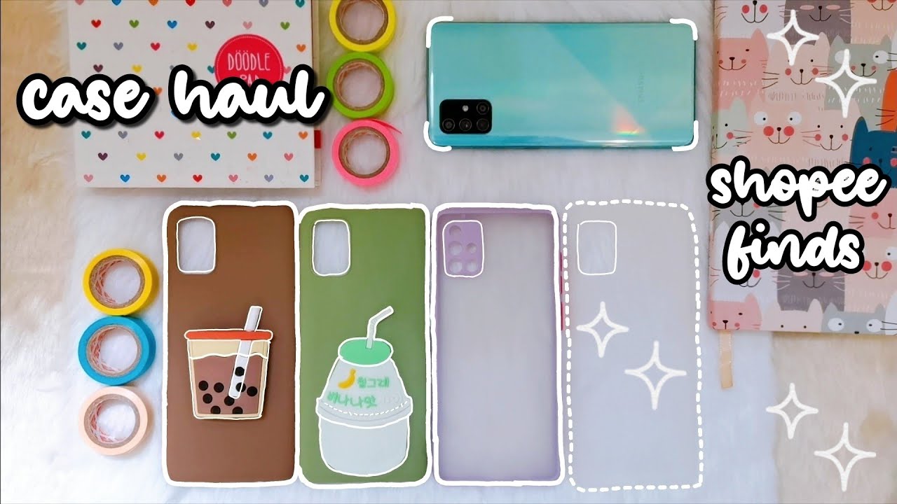 aesthetic case haul | shopee finds ~ - YouTube