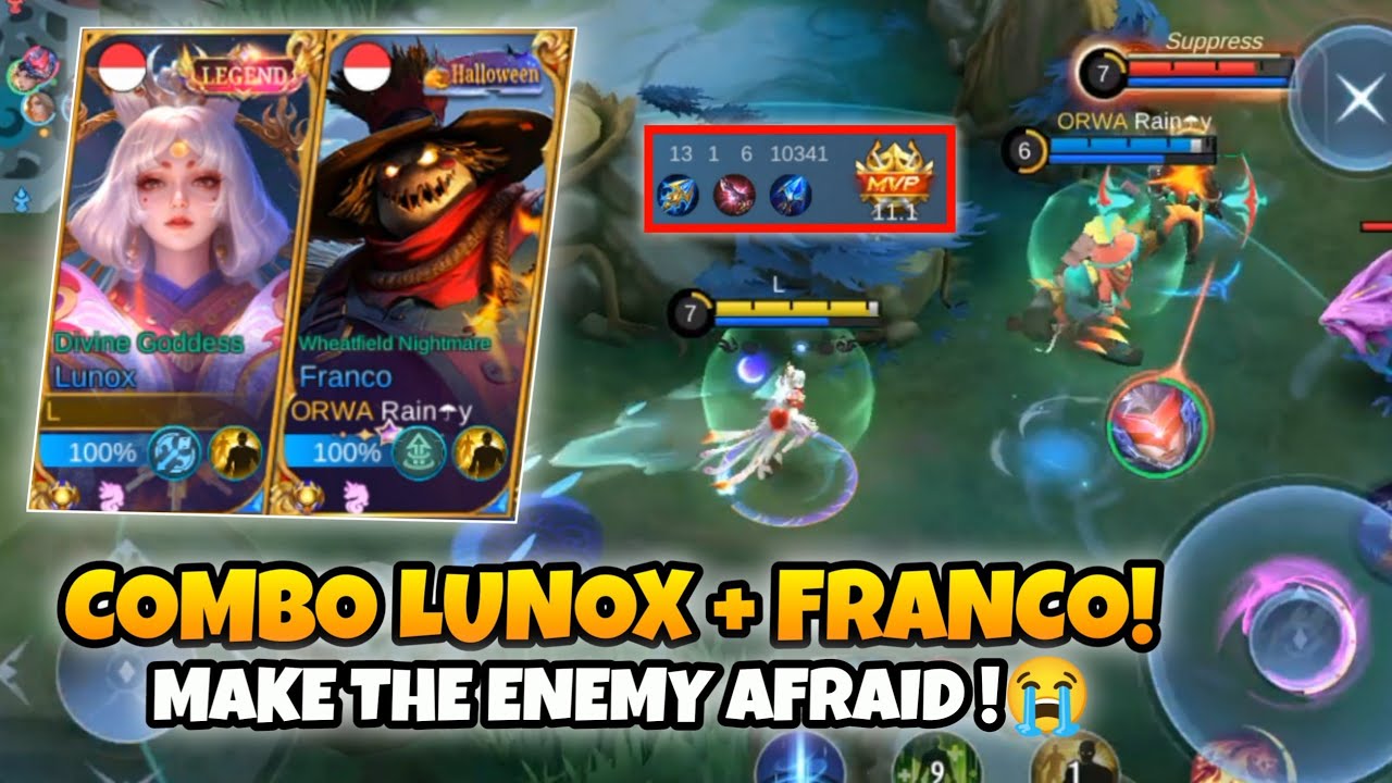 LUNOX COMBO FRANCO! Make The Enemy Afraid😭 | LUNOX BEST BUILD | LUNOX TUTORIAL - YouTube