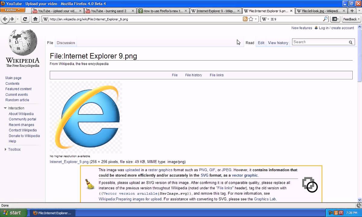 Internet Explorer 9 New UI and New Icon Preview! - YouTube