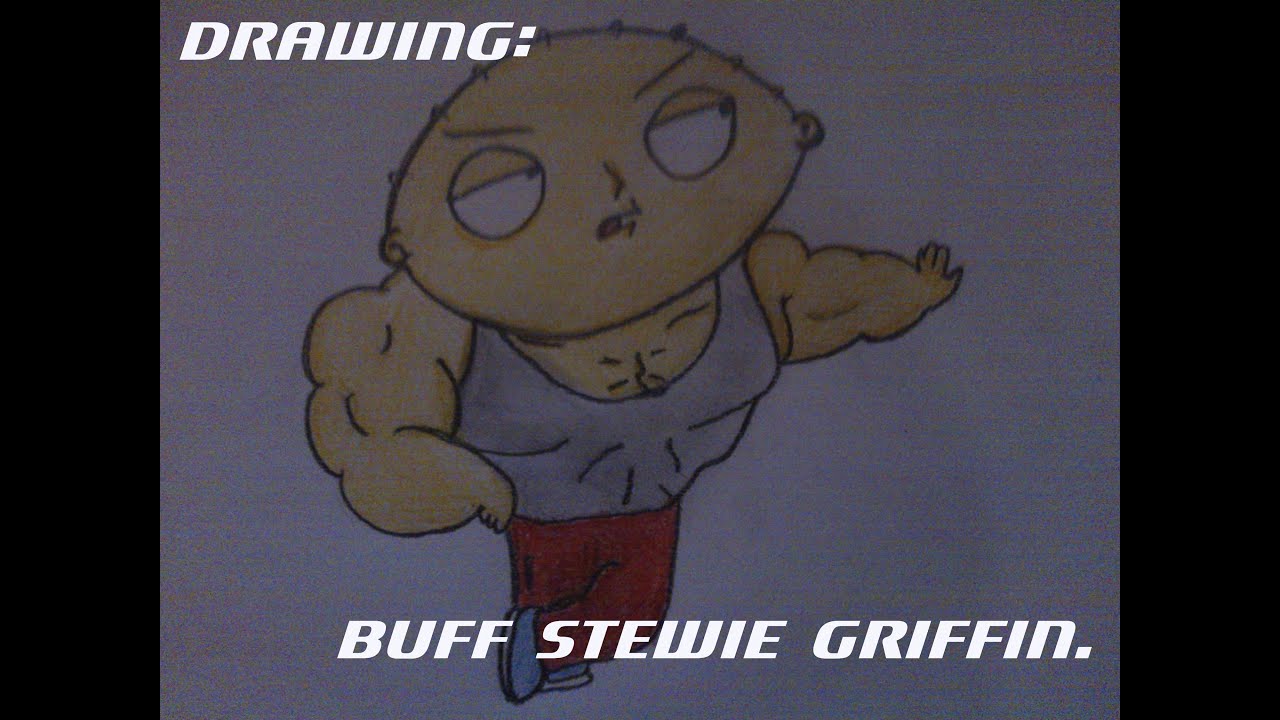 Drawing Stewie Griffin on steroids. Family guy. - YouTube