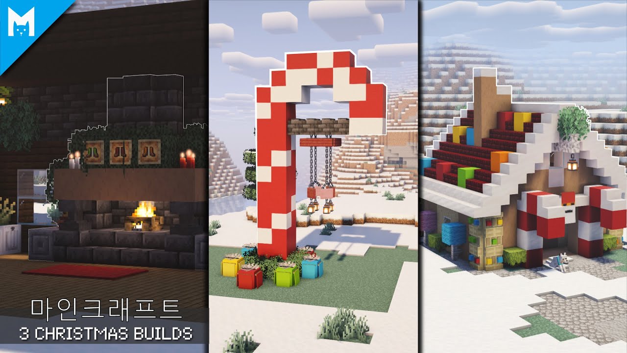 Minecraft Tutorial: 3 Easy Christmas Builds 🎄 - YouTube