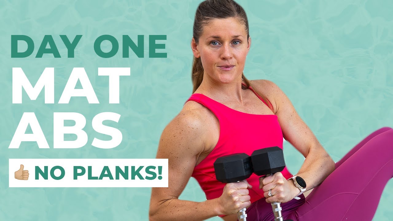 Ab Challenge Day 1: 7-Minute Dumbbell Abs On The Mat (No Planks) - YouTube
