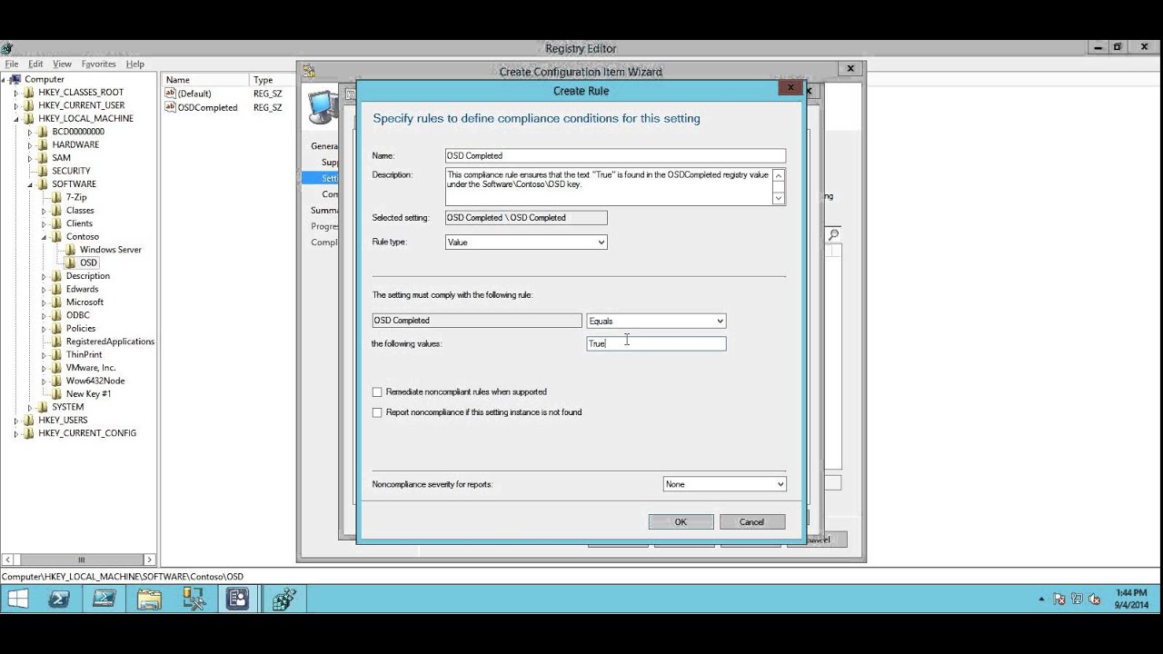 Configuration Manager Compliance Settings :: OSD Completed - YouTube