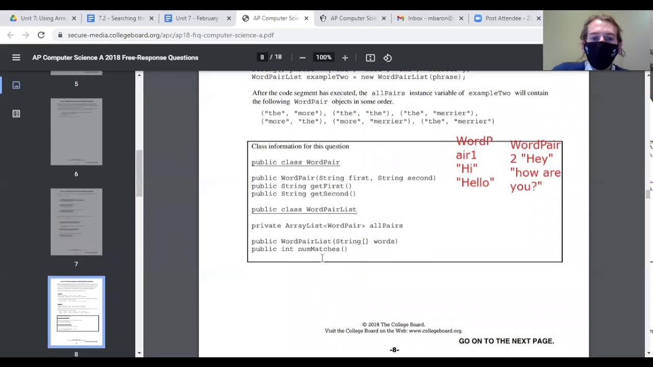 Unit 7 ArrayList FRQ - Part 1 - YouTube