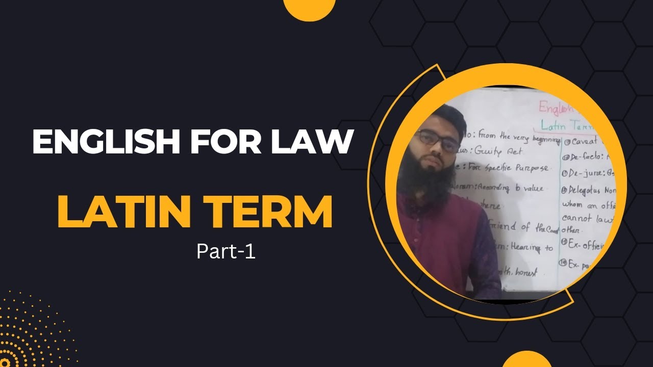Latin Terms | English for law| Part -1 - YouTube