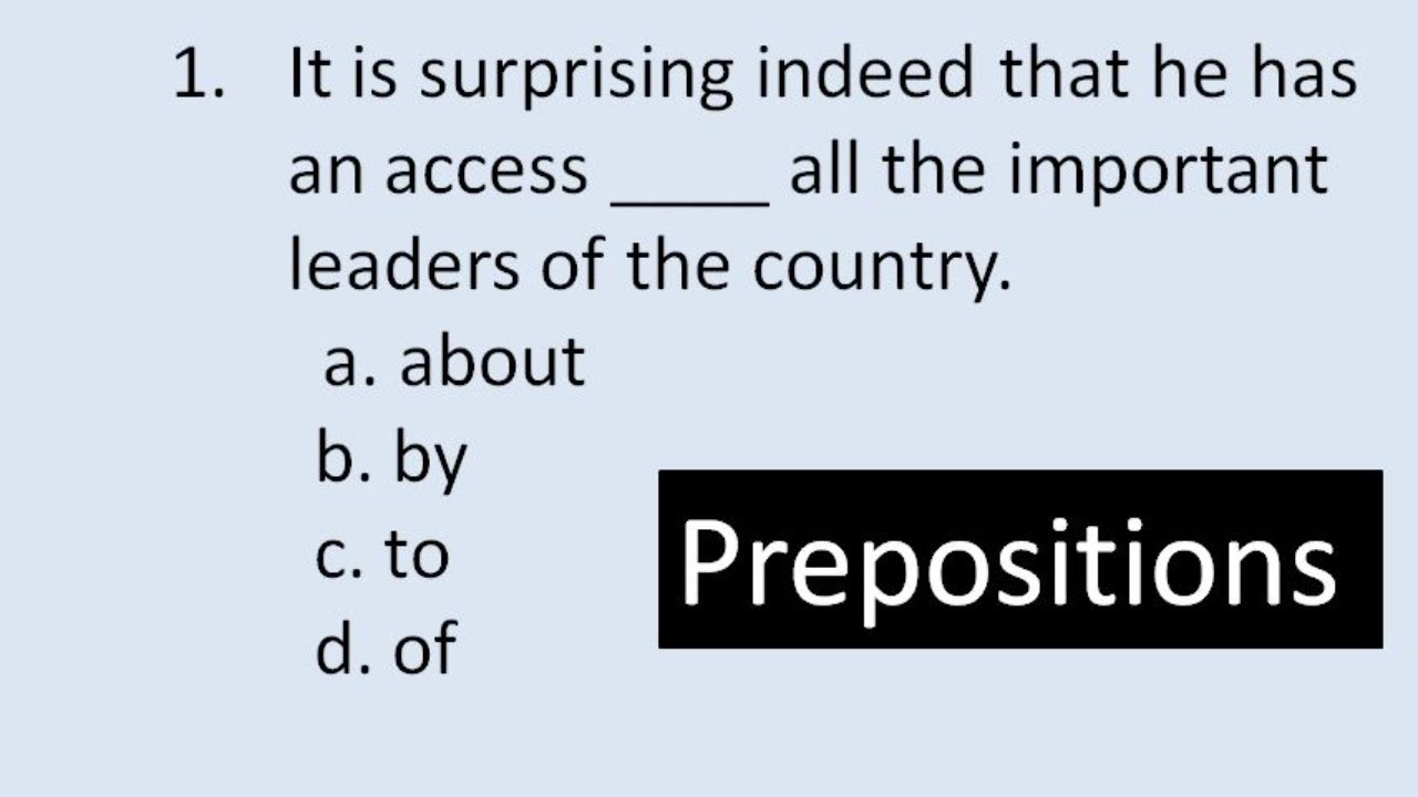 Preposition Exercise | Fill Suitable Preposition | Preposition for ...