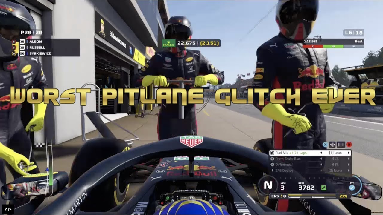 F1 2019 - One Of The Worst Pitstop Glitches Ever - YouTube