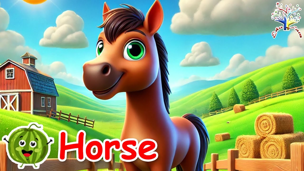 The Animal Sounds Song || Horse || Kids Nursery Rhymes | Best Learning ...