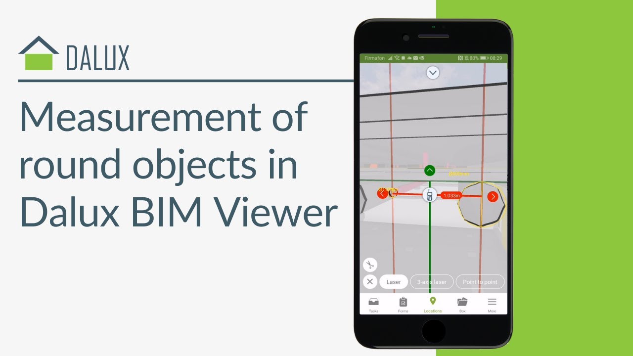 Measurement of round BIM objects | Dalux BIM viewer - YouTube