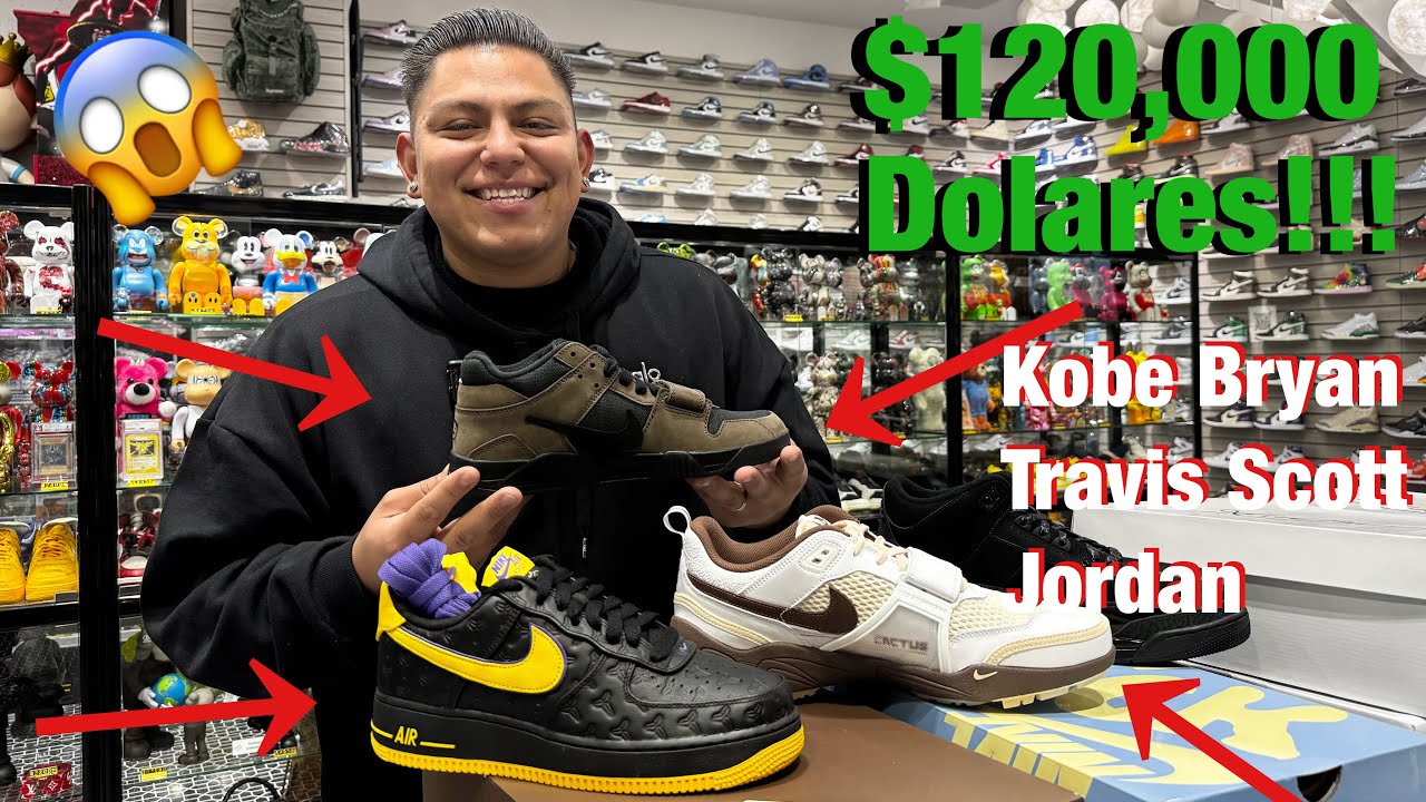 $120,000 DOLARES POR ESTOS TENIS!!! "Travis Scott" "kobe Bryan" "Jordan ...