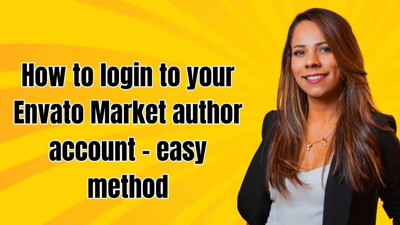How to login to your Envato Market author account - easy method - YouTube