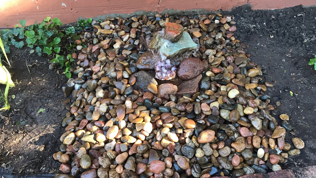 Redoing a backyard water feature- redneck style - YouTube