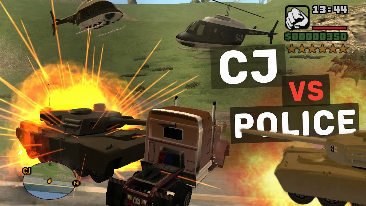 CJ VS Police GTA San Andreas Part 3 Vehicle Edition - YouTube