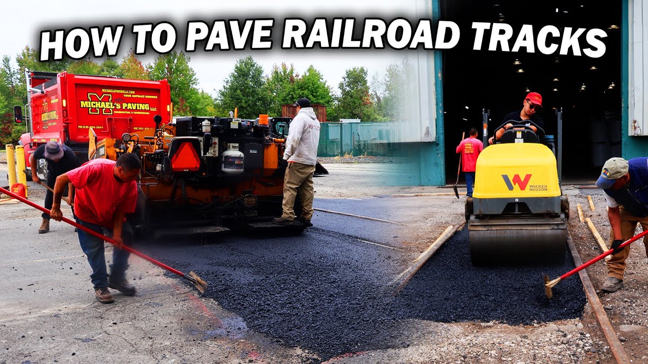 Paving Railroad Tracks: Asphalt Before and After (FULL PROJECT) - YouTube
