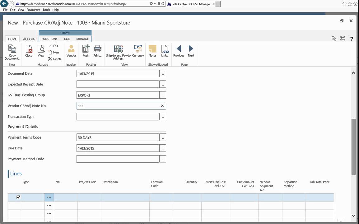 Create a Purchase Credit Adjustment Note - YouTube