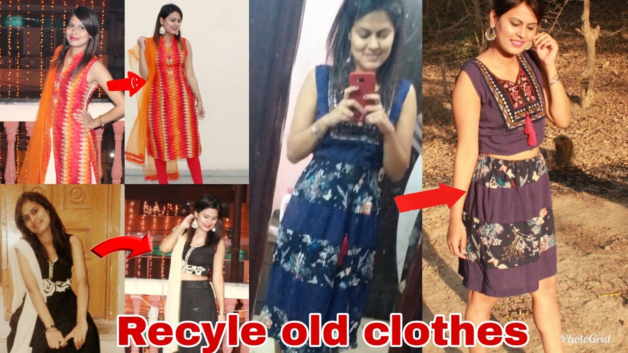 How to revamp old clothes || Reuse old outfits | DIY - YouTube